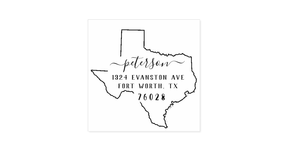 Texas Return Address Stamp Self-Inking | Zazzle