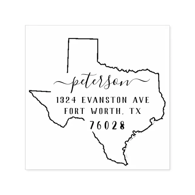 Texas Return Address Stamp Self-Inking | Zazzle