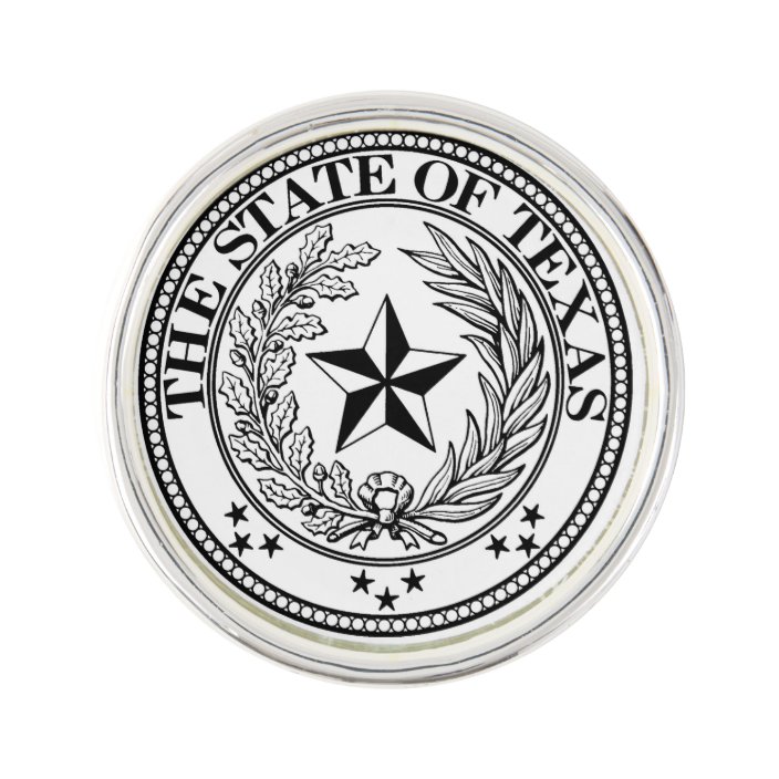 Texas Round Lapel Pin, Silver Plated Lapel Pin | Zazzle.com