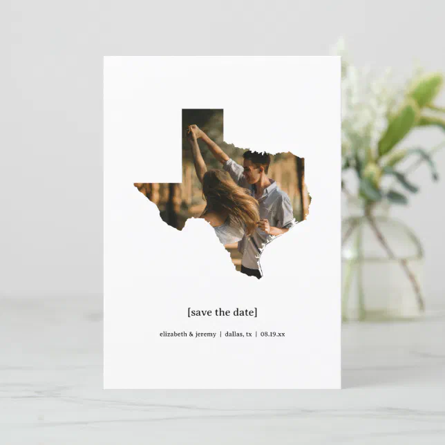 Texas Save the Date Photo Card | Zazzle