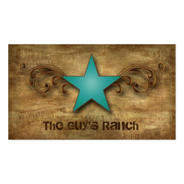 Texas Star Business Card Suede Blue Swirls