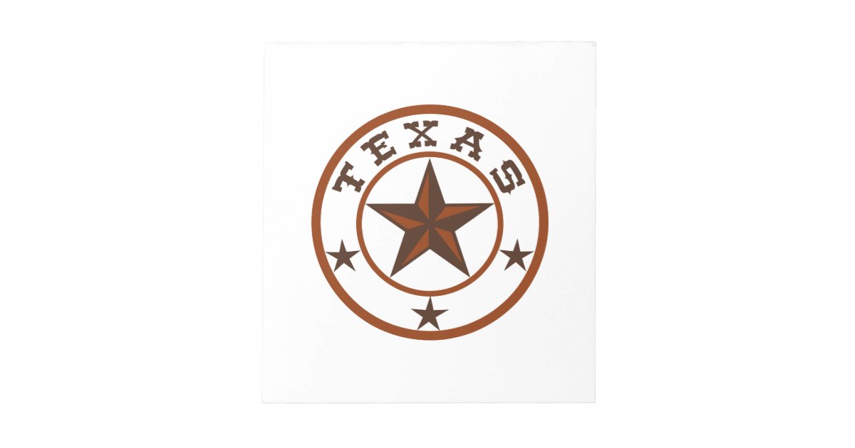 TEXAS STAR EMBLEM NOTEPAD | Zazzle