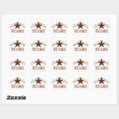 Texas Star Scroll Square Sticker | Zazzle
