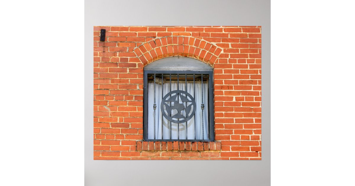 Texas Star Window Poster | Zazzle