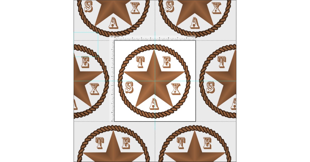 Texas Star With Rope Border Large ANY COLOR Fabric | Zazzle