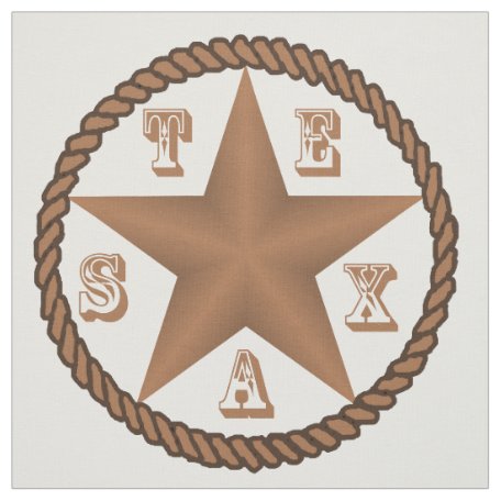 Texas Star With Rope Border ANY COLOR Fabric | Zazzle
