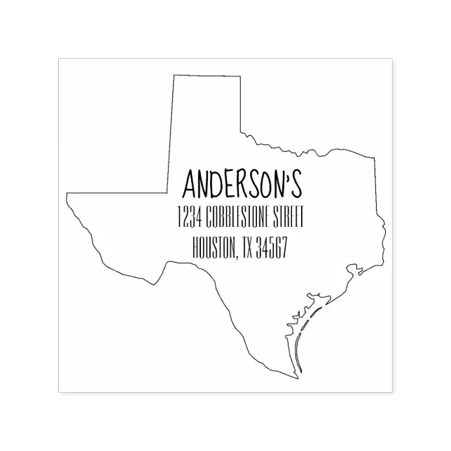 Texas State Address Self-inking Stamp | Zazzle