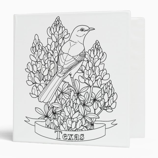state flower and bird coloring pages