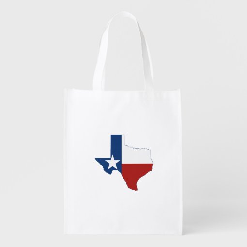 Texas State Flag and Map Grocery Bag | Zazzle