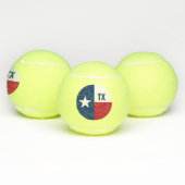 Texas state flag custom name set of 3 tennis balls | Zazzle