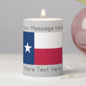 Texas state flag custom pillar candle for Texans | Zazzle