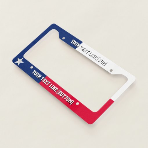 Texas State Flag Design on a Personalized License Plate Frame | Zazzle