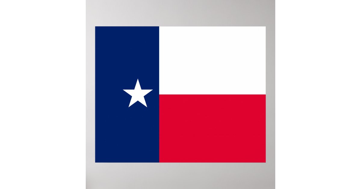 Texas State Flag Design Poster | Zazzle