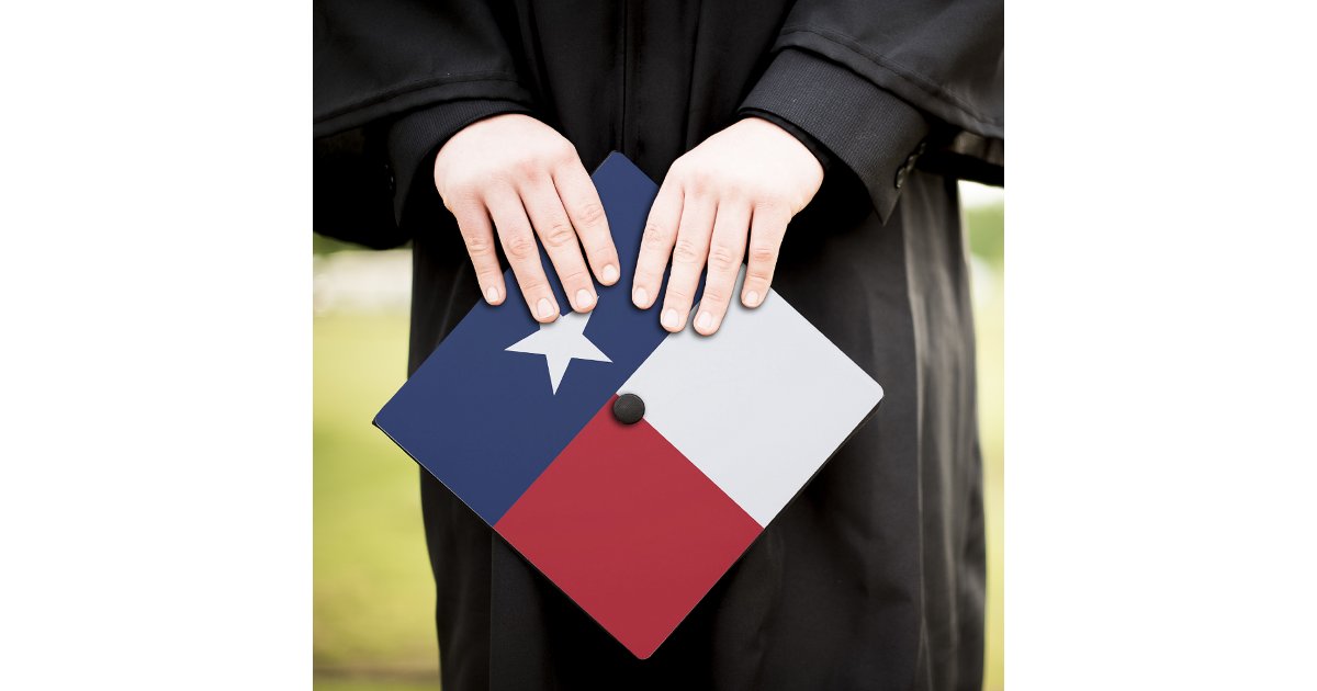 Texas State Flag Graduation Cap Topper | Zazzle