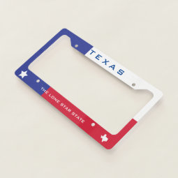 Texas State Flag Map License Plate Frame | Zazzle