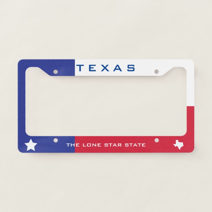 Texas State Flag Map License Plate Frame | Zazzle.com