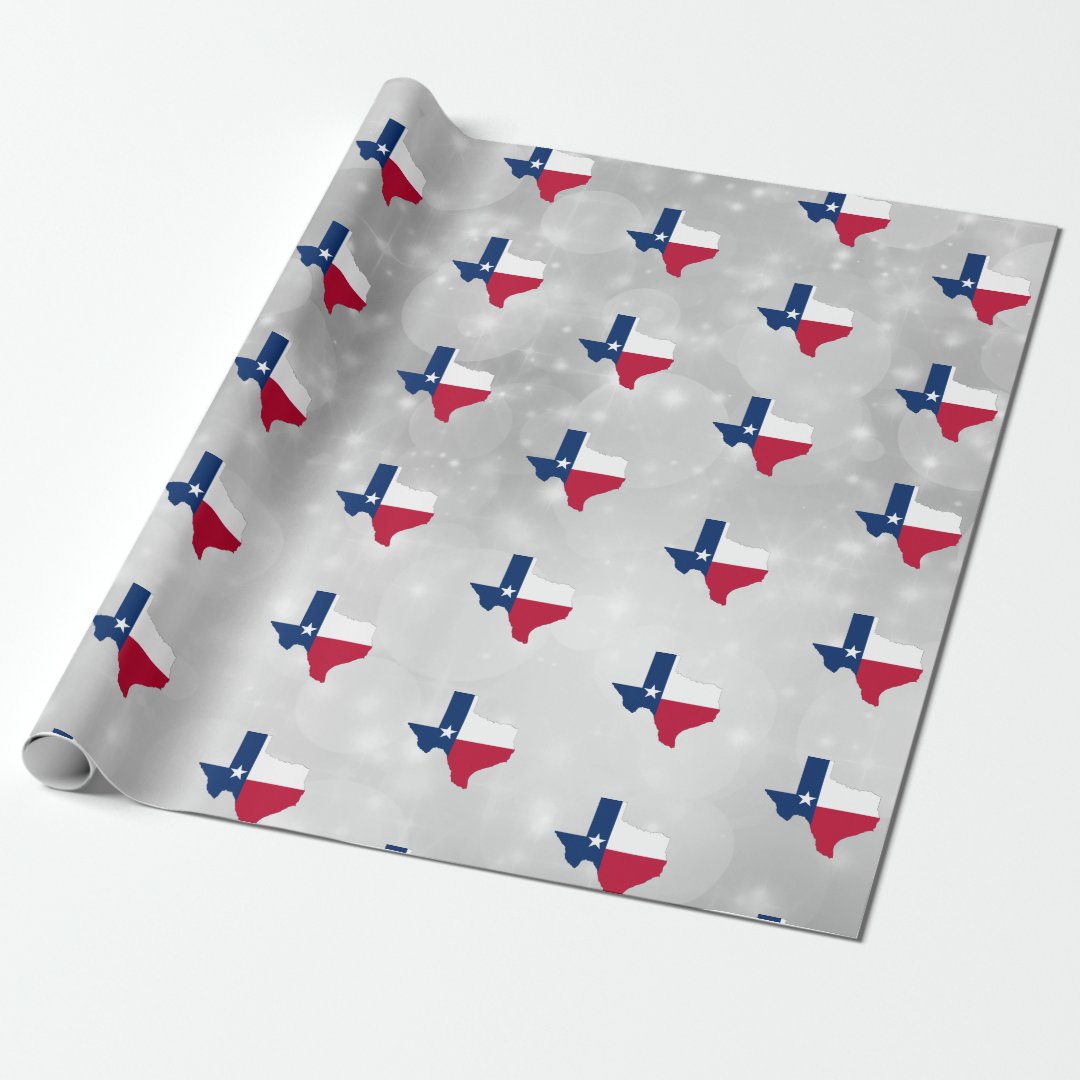 Texas State Flag Map Wrapping Paper | Zazzle