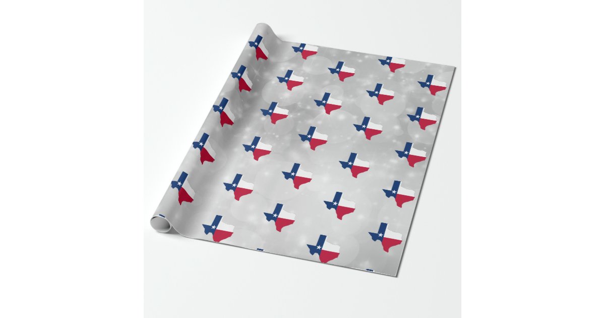 Texas State Flag Map Wrapping Paper | Zazzle