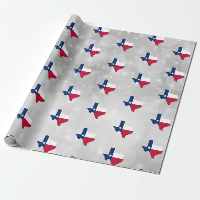 Texas State Flag Map Wrapping Paper | Zazzle