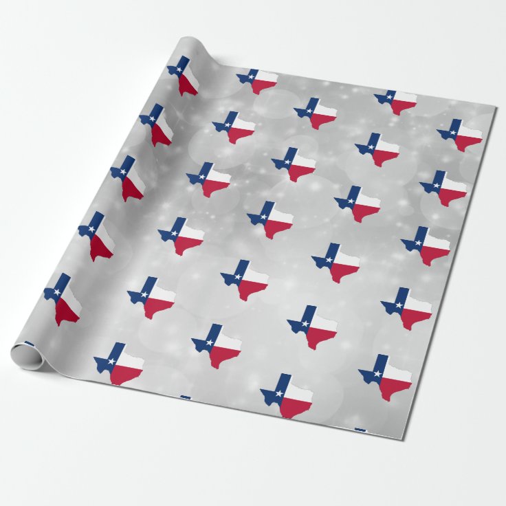 Texas State Flag Map Wrapping Paper | Zazzle