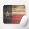 Texas State Flag on Old Wood Grain Mouse Pad | Zazzle