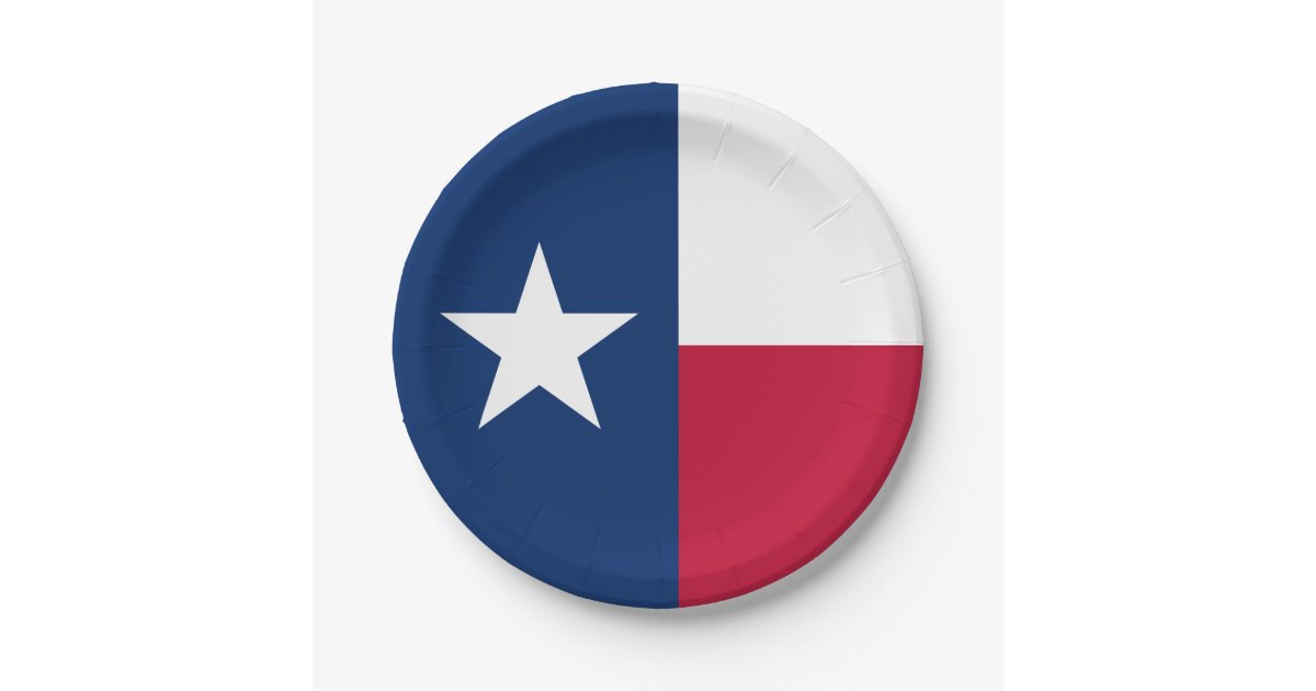 Texas State Flag Paper Plates | Zazzle