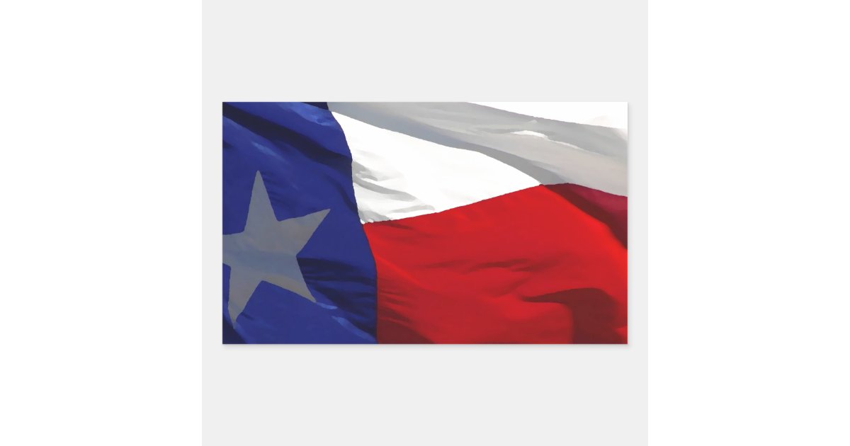Texas State Flag Rectangular Sticker | Zazzle