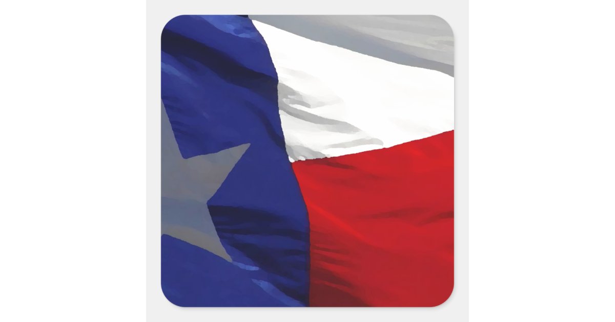 Texas State Flag Square Sticker | Zazzle