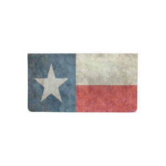Texas state flag vintage retro Checkbook Cover | Zazzle