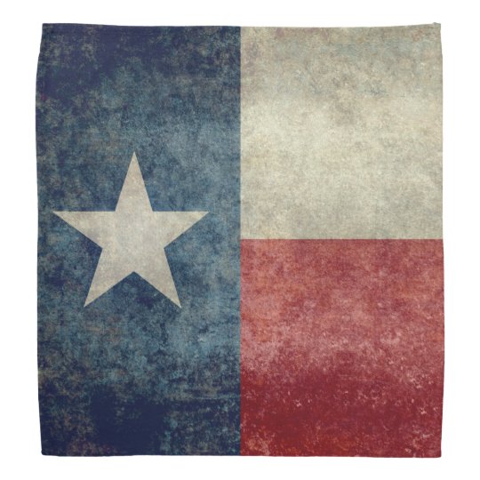 Texas state flag vintage retro style Bandanas | Zazzle.com
