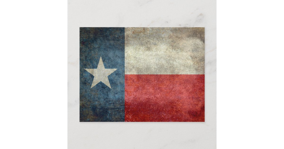 Texas state flag vintage retro style postcard | Zazzle