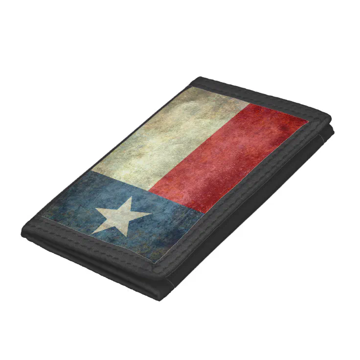 Texas state flag, Vintage retro version Tri-fold Wallet | Zazzle