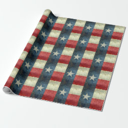 Texas state flag, Vintage retro version Wrapping Paper | Zazzle