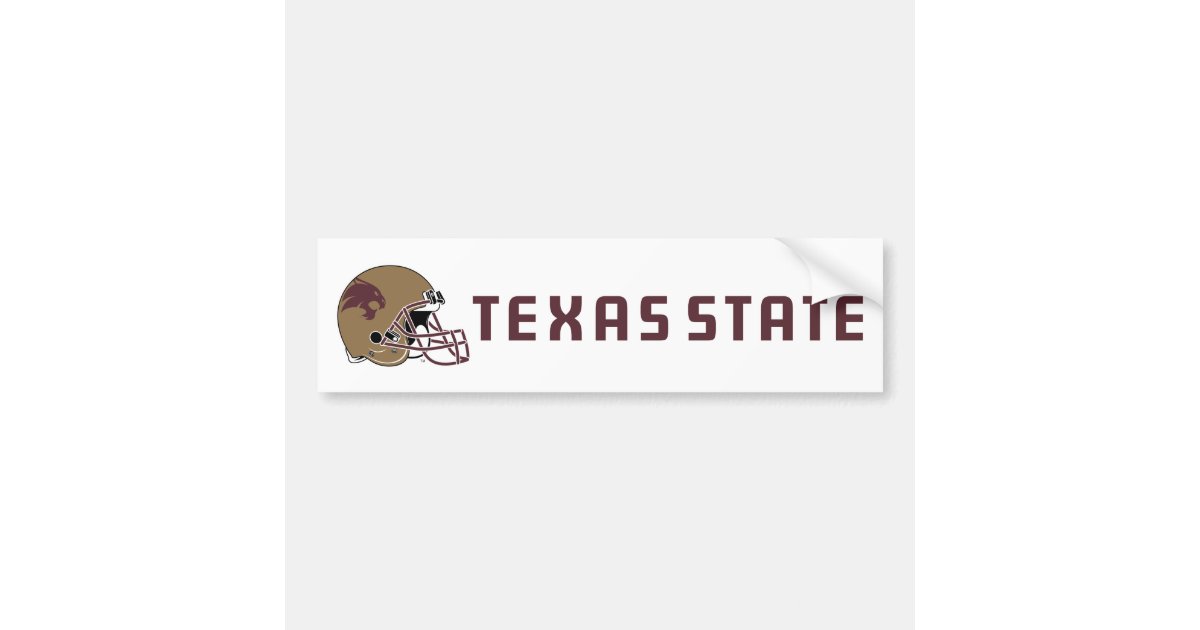 Texas State Helmet Logo Bumper Sticker | Zazzle