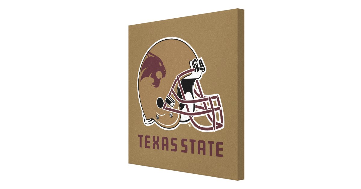 Texas State Helmet Logo Canvas Print | Zazzle