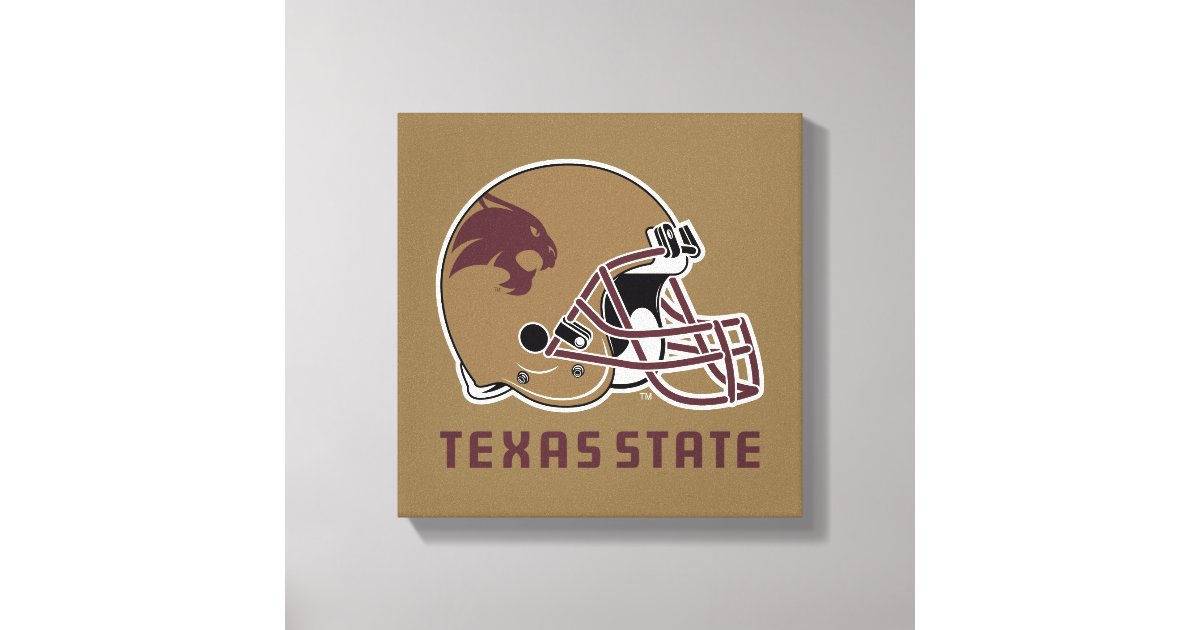 Texas State Helmet Logo Canvas Print | Zazzle