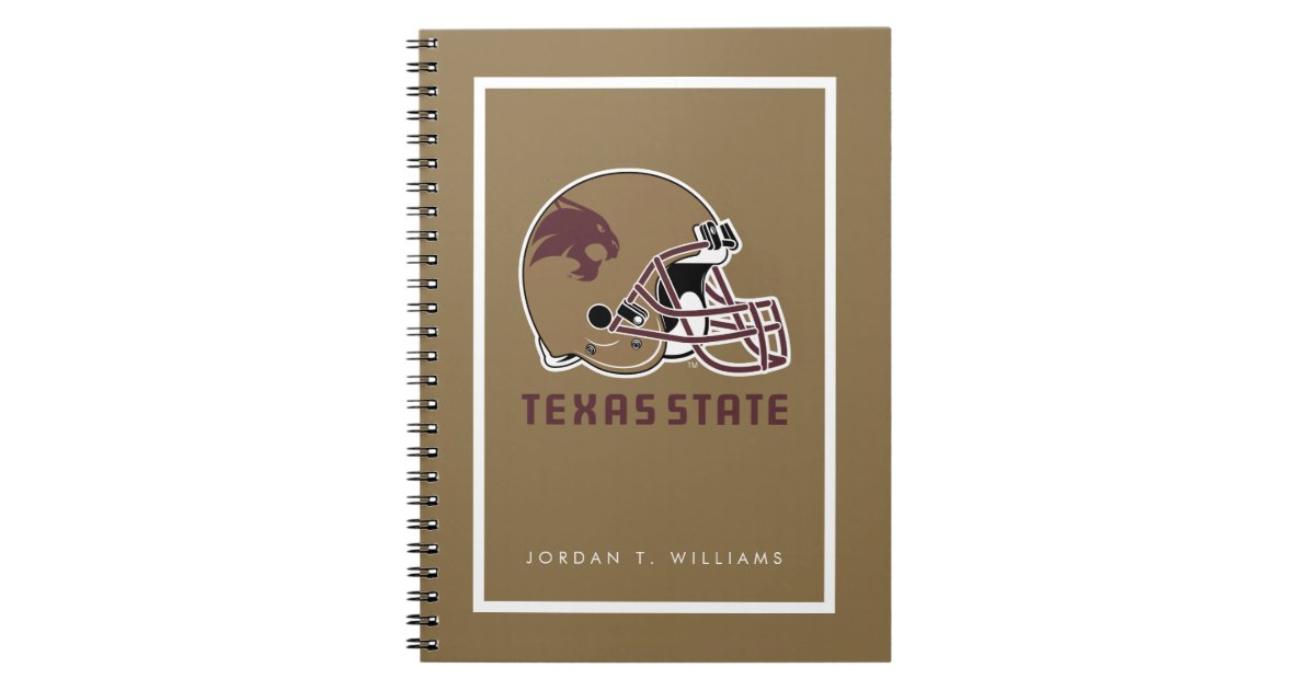 Texas State Helmet Logo Notebook | Zazzle