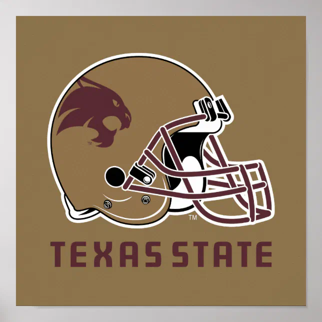 Texas State Helmet Logo Poster | Zazzle