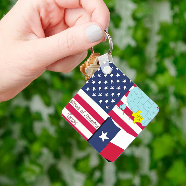 Texas State Keychain | Zazzle