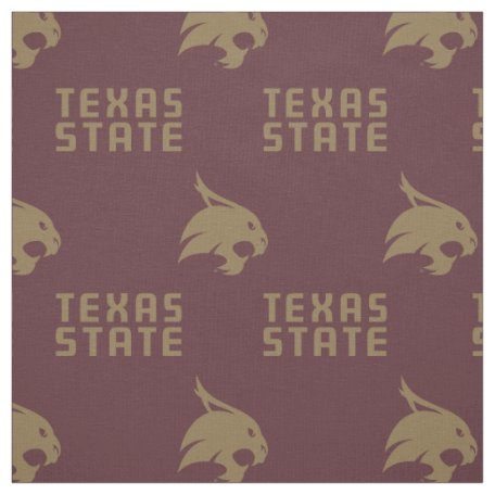 Texas State Gold Pattern Fabric | Zazzle