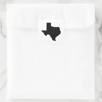 Texas State Outline Square Sticker | Zazzle