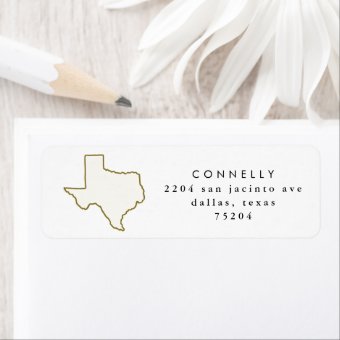 Texas State Return Address Labels | Zazzle