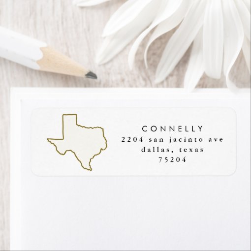Texas State Return Address Labels | Zazzle