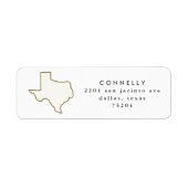 Texas State Return Address Labels | Zazzle