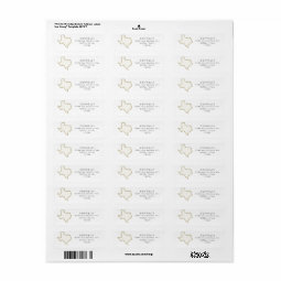 Texas State Return Address Labels | Zazzle
