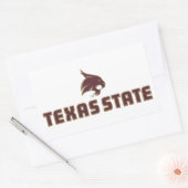 Texas State Supercat Logo Rectangular Sticker | Zazzle