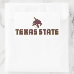 Texas State Supercat Logo Rectangular Sticker | Zazzle