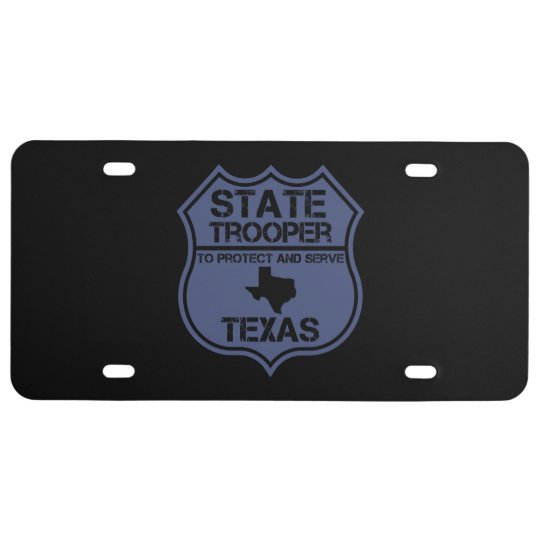 Texas State Trooper To Protect And Serve License Plate | Zazzle.com