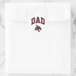 Texas State University Dad Classic Round Sticker | Zazzle