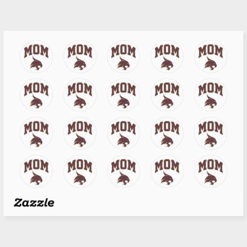 Texas State University Mom Classic Round Sticker | Zazzle
